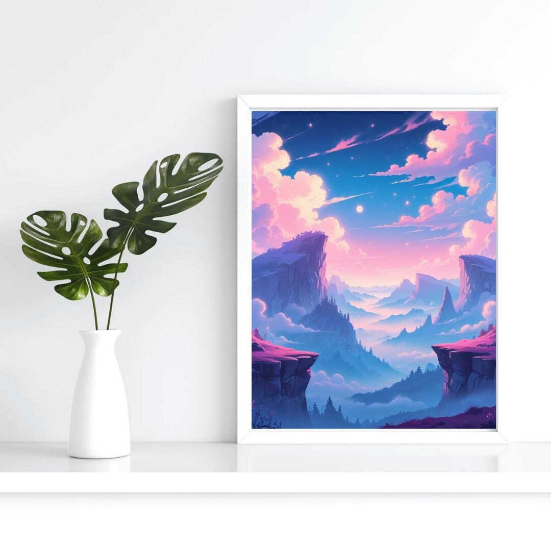 Soft Fantasy Dreamcore Wall Art – Dreamy Pastel Aesthetic Digital Print ...