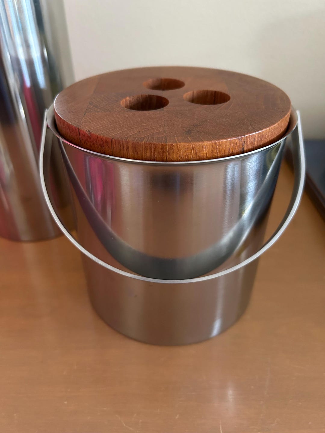 Stelton Arne Jacobsen Icebucket Teak Lid - Etsy