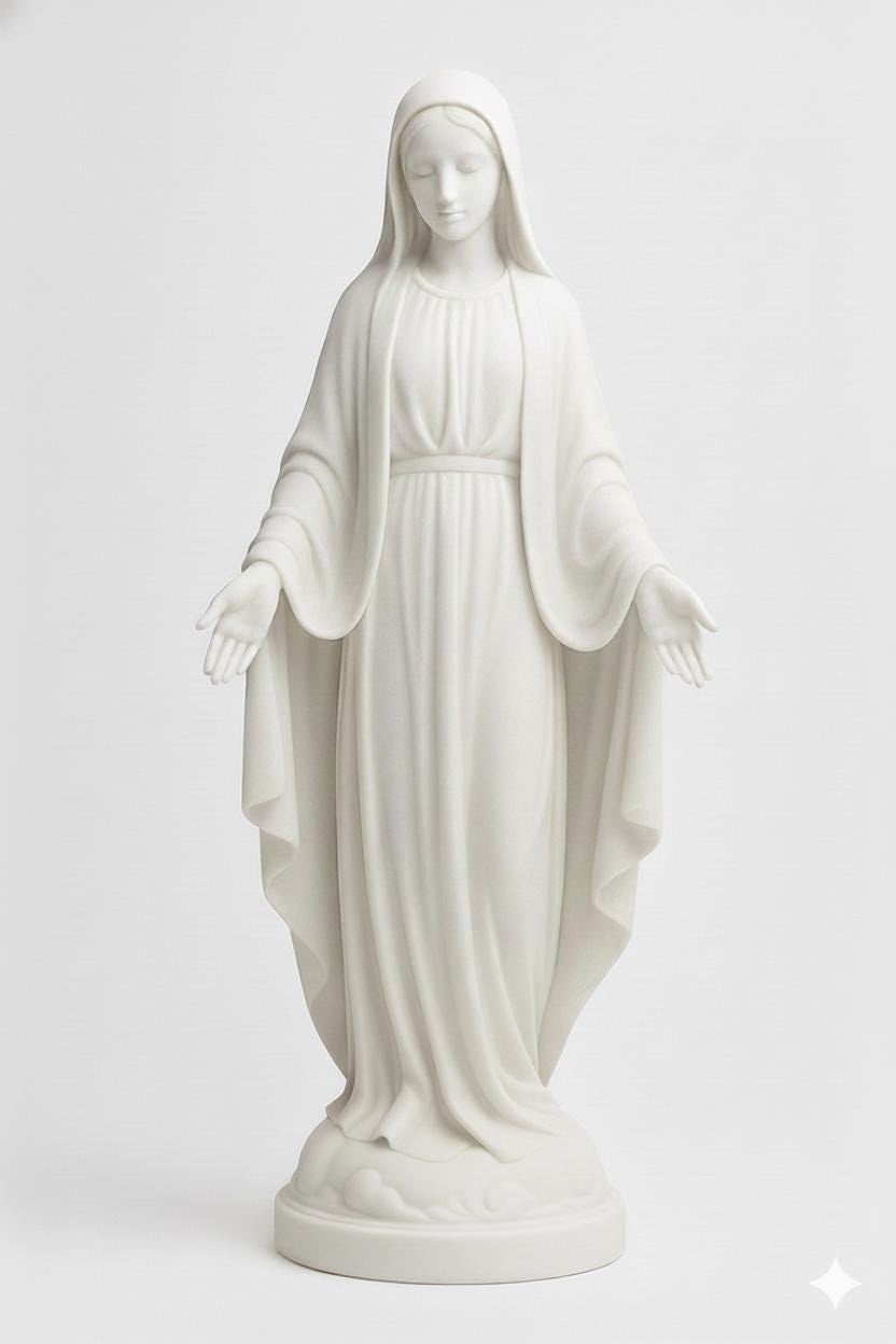 Minimalist Virgin Mary – 3D Printable STL File | Modern Spiritual ...