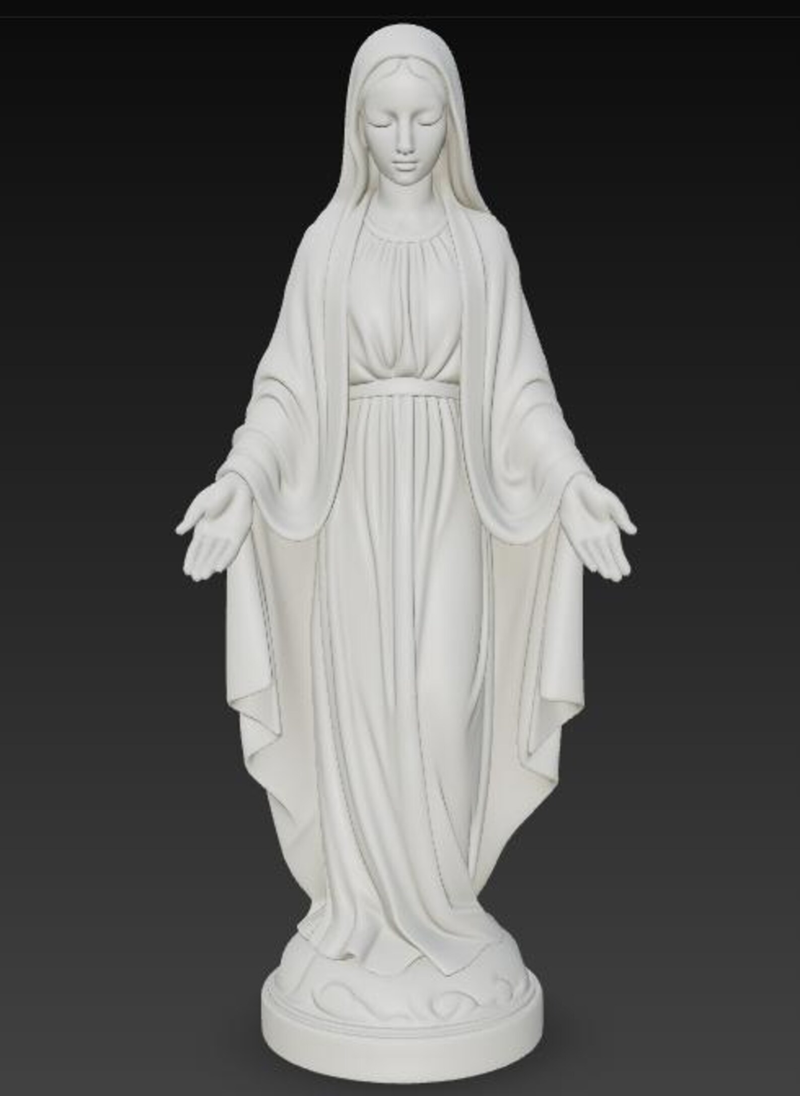 Minimalist Virgin Mary – 3D Printable STL File | Modern Spiritual ...