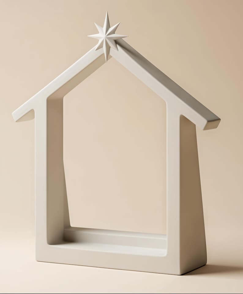 Nativity Scene – 3D Printable STL File | Modern Minimalist Crèche ...