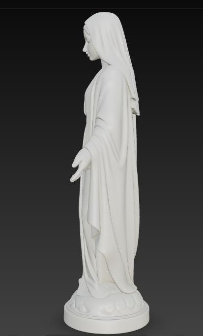 Minimalist Virgin Mary – 3D Printable STL File | Modern Spiritual ...