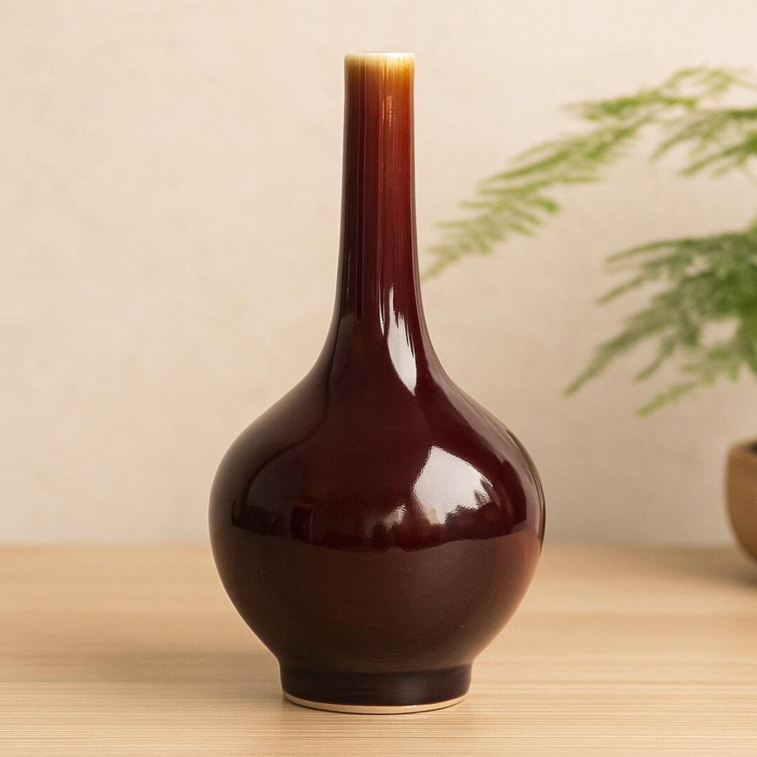 Red Chinese Porcelain Vase – Oriental Chinoiserie Home Decor - Etsy
