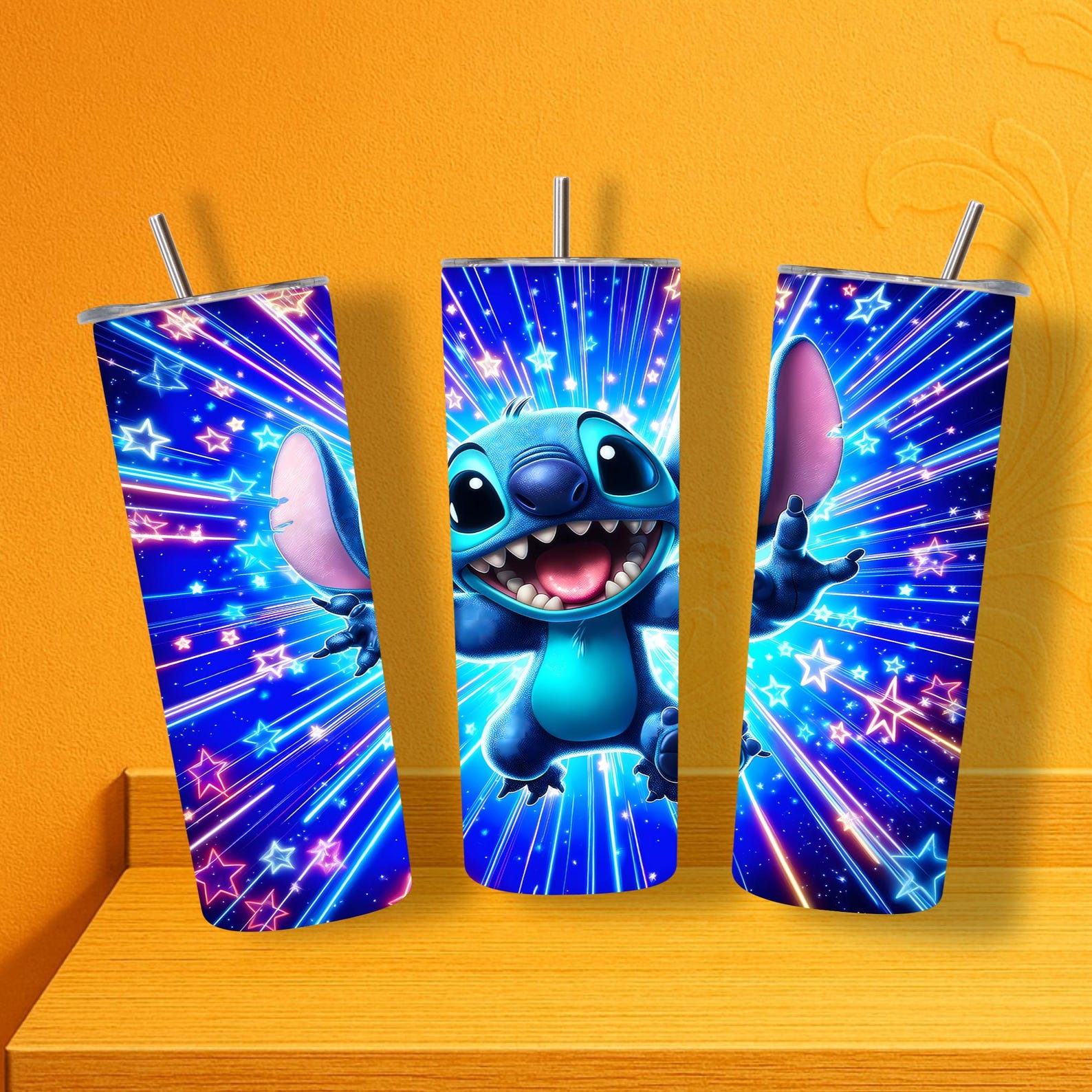 Cartoon Sti-tch 20oz Tumbler Wrap, Kids Sublimation Design (digital ...