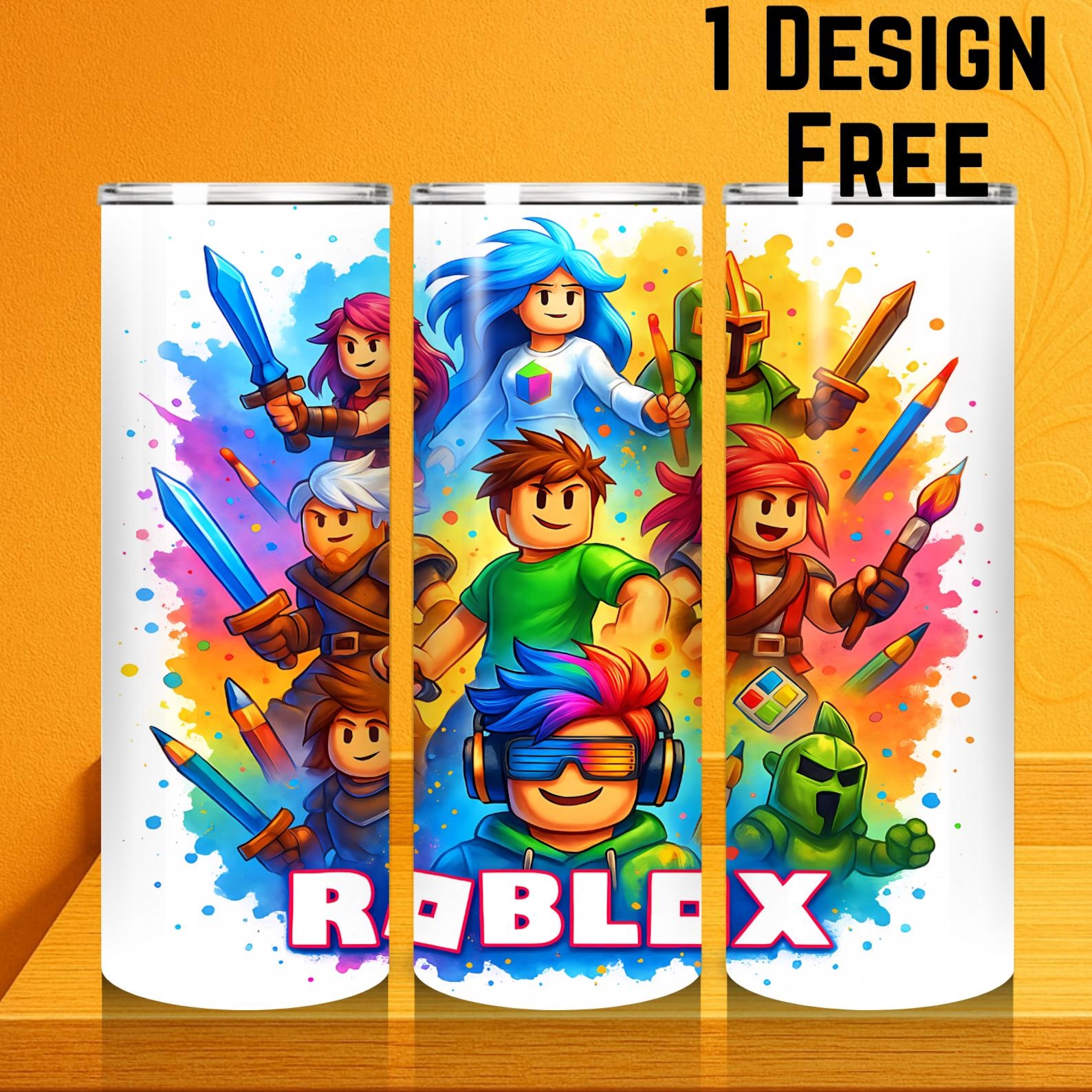 Roblox Tumbler Wrap PNG | 20oz Skinny Sublimation Design (digital File ...