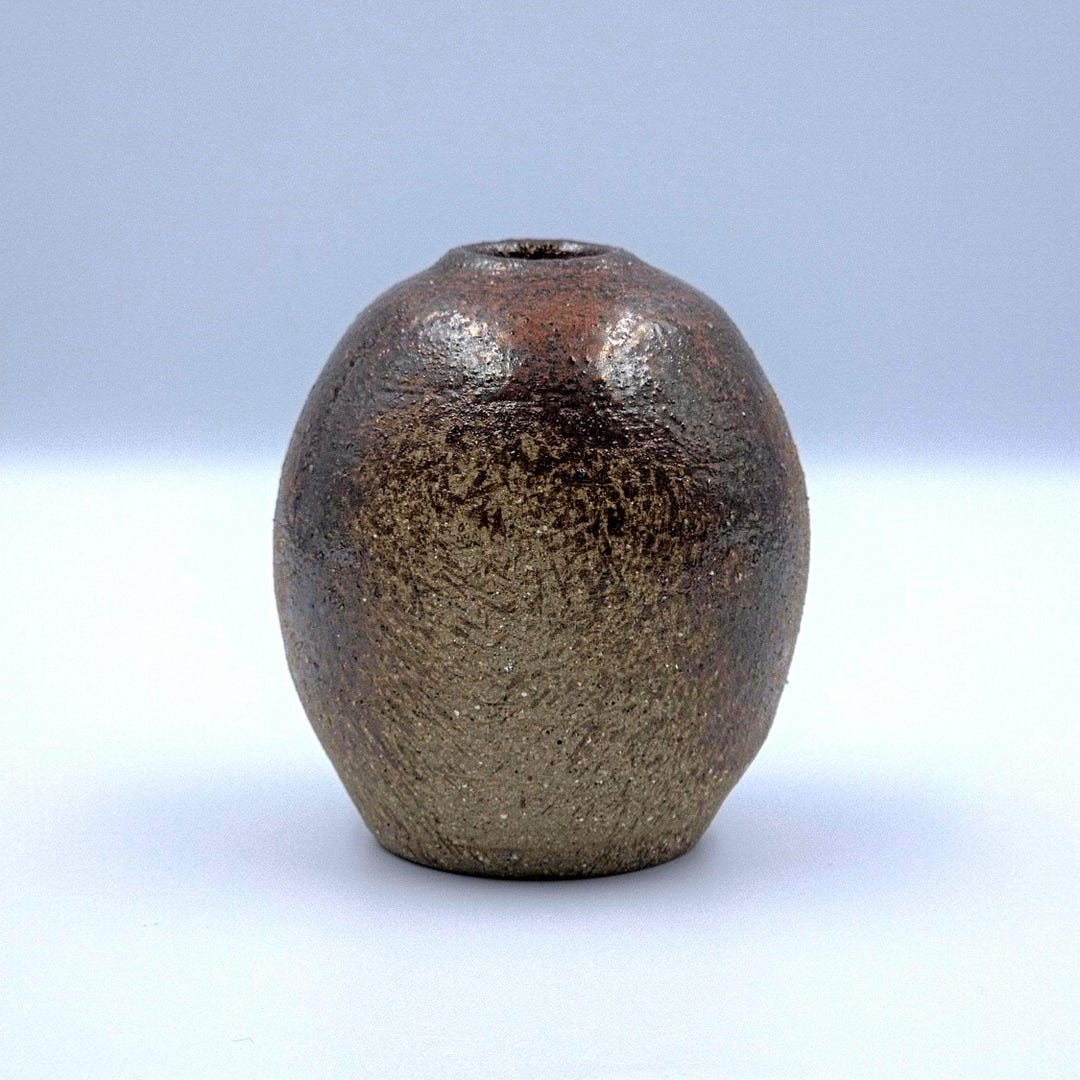 Japanese Bud Vase Wabi Sabi Studio Pottery Rust and Sand Style - Etsy