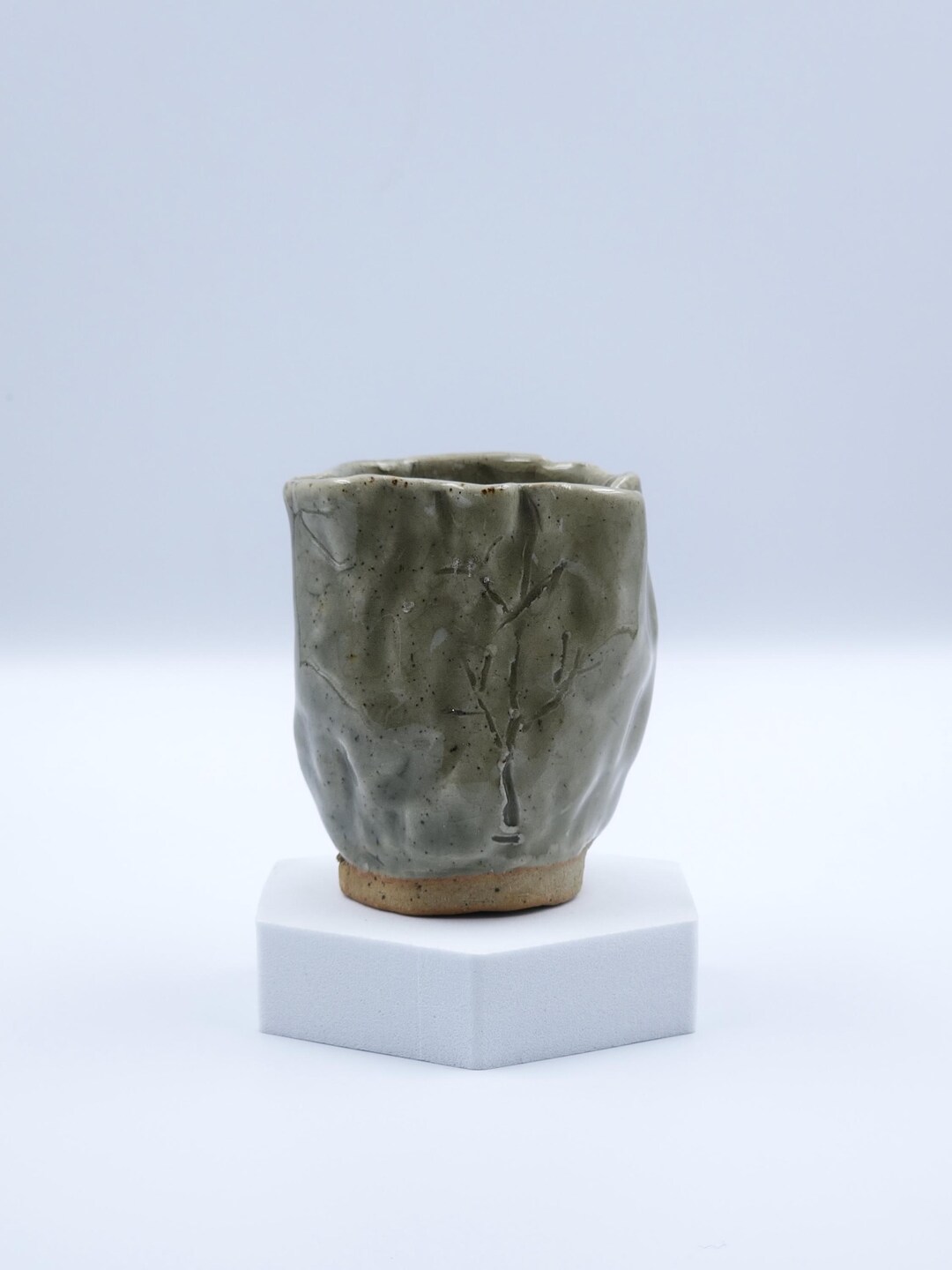 Wabi Sabi Celadon Yunomi Hand-built Japanese Tea Cup Seiji Glaze Studio ...
