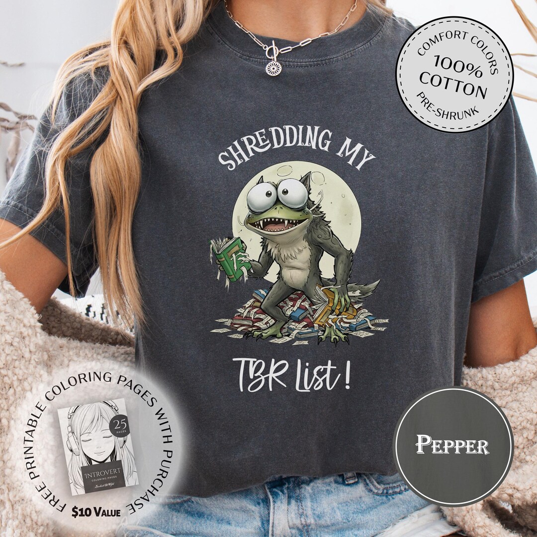 Cartoon Were-frog Bookish Halloween Shirt - Funny Werewolf Design ...