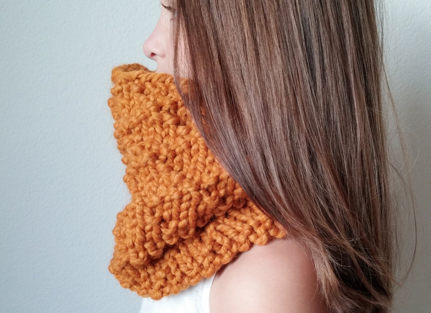 Knit Chunky Cowl Snood THE TAHOMA More Colors Available - Etsy