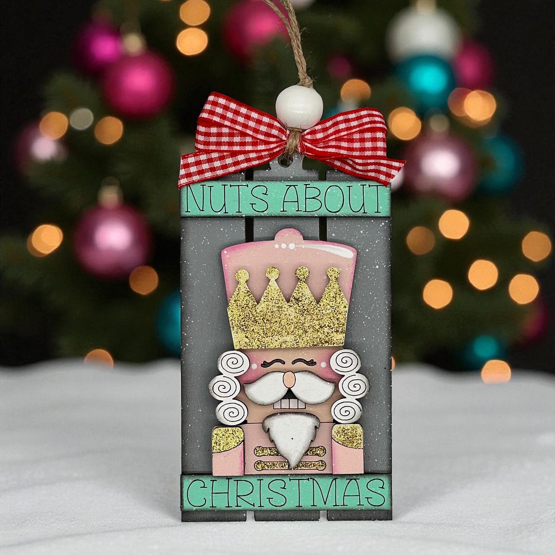 Nutcracker Pallet Ornament, Hand Painted Wooden Ornament, Laser Cut - Etsy