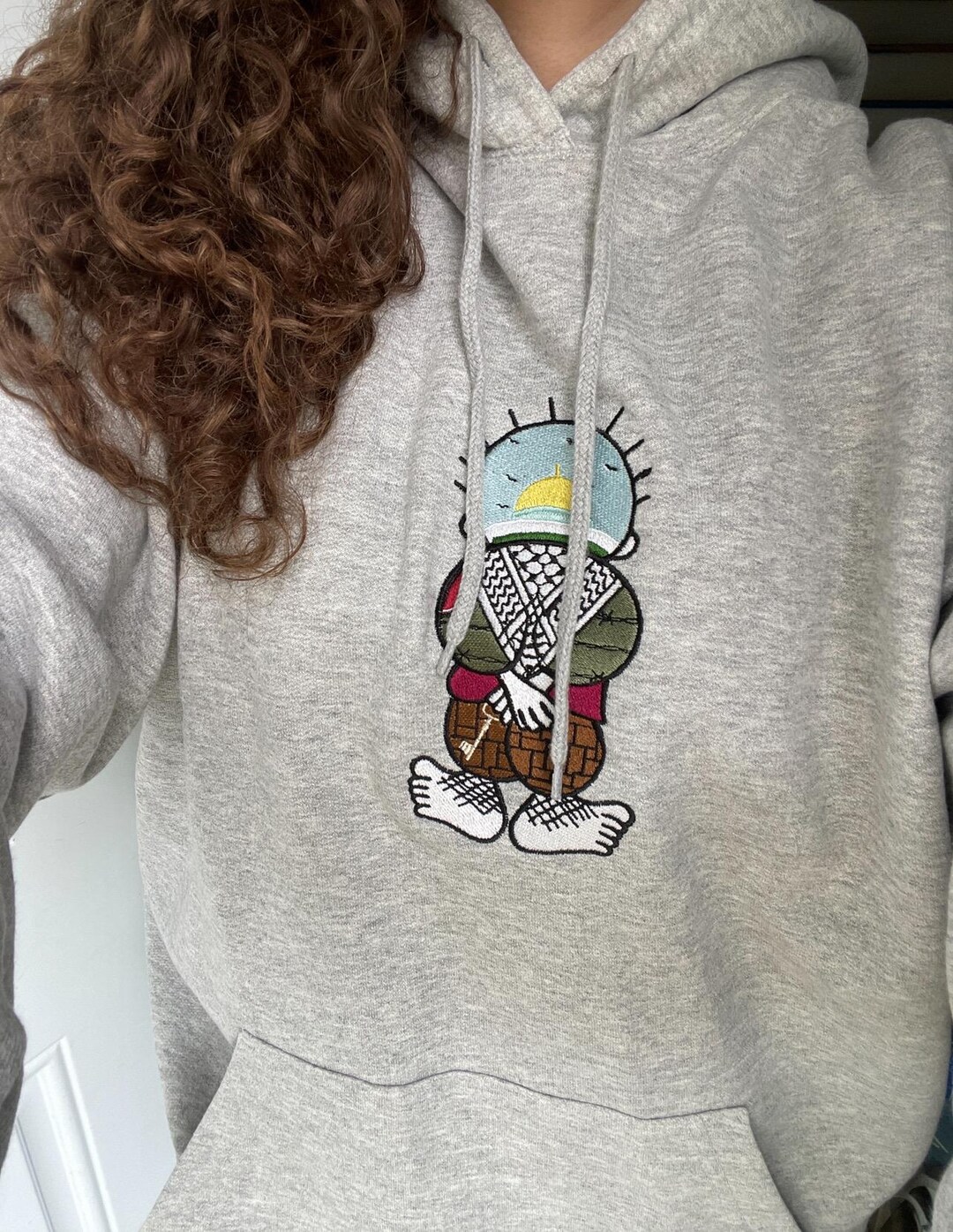 Handala Embroiedered Hoodie - Etsy