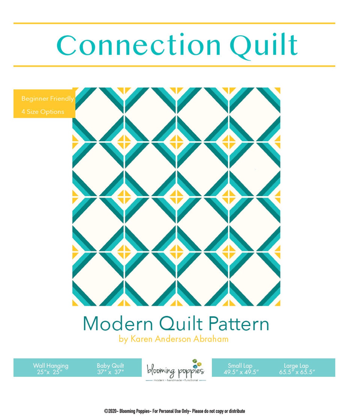 Connection Quilt Pattern A Modern Quilt Pattern Instructions | Etsy