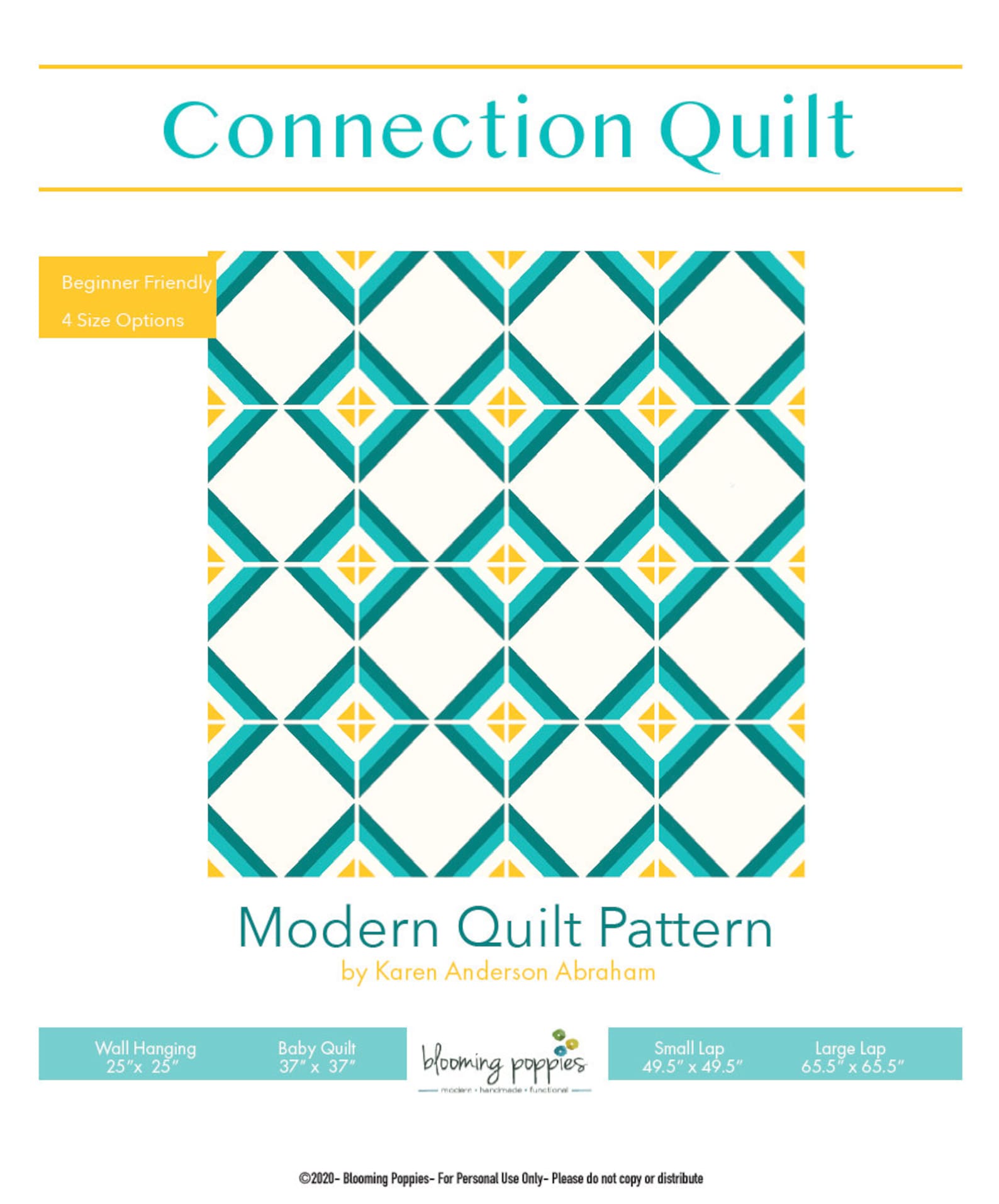 Connection Quilt Pattern A Modern Quilt Pattern Instructions | Etsy