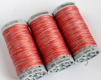 Rainbow Thread, Mermaid Variegated Cotton Thread, Gutermann Variegated ...