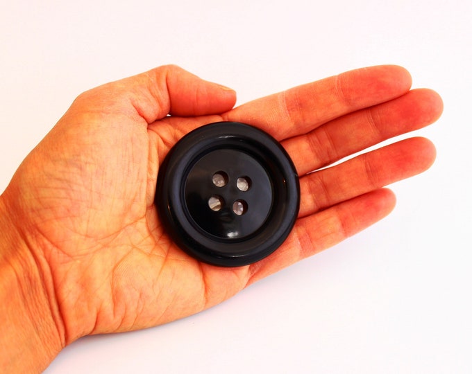 Giant BLACK Buttons Giant Plastic Buttons 5cm Extra Large - Etsy