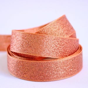 Rose Gold Ribbon Rose Gold Sparkle Ribbon, Rose Gold Metallic Ribbon ...