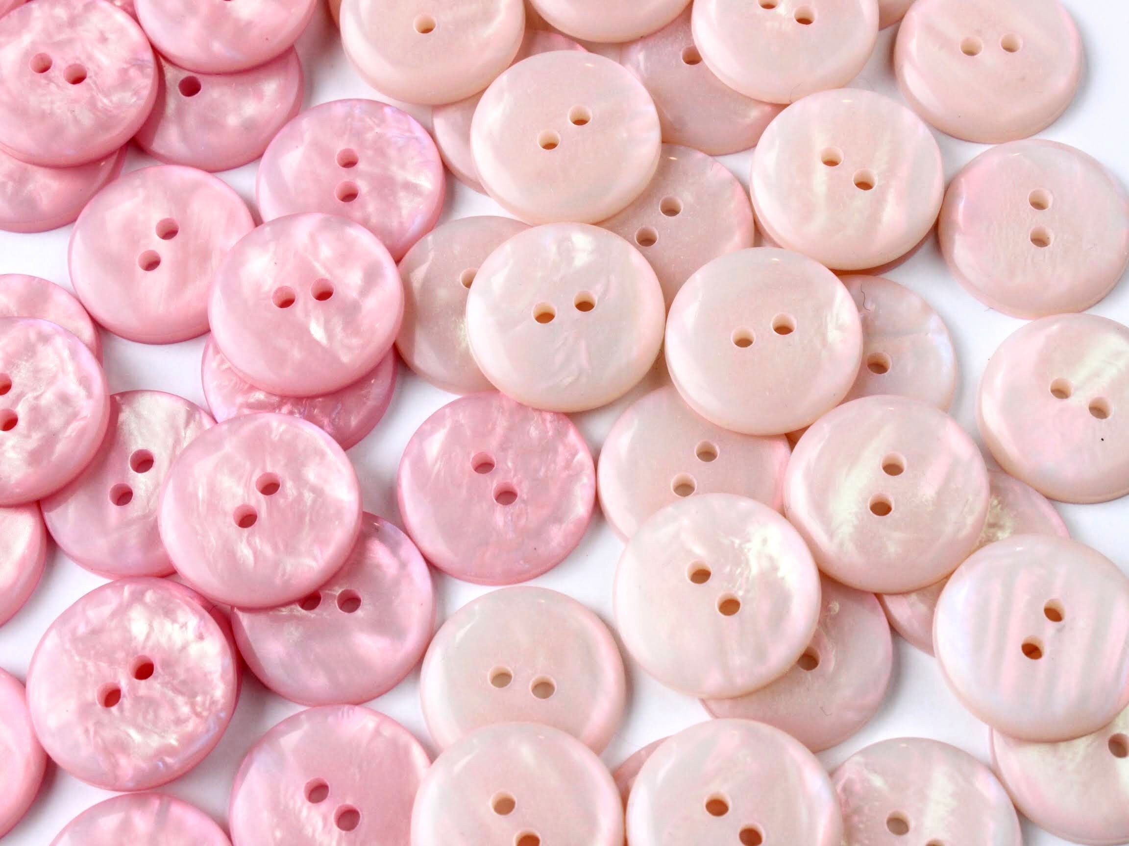 Pink Mother of Pearl Buttons Rosy Pink Mermaid Buttons - Etsy