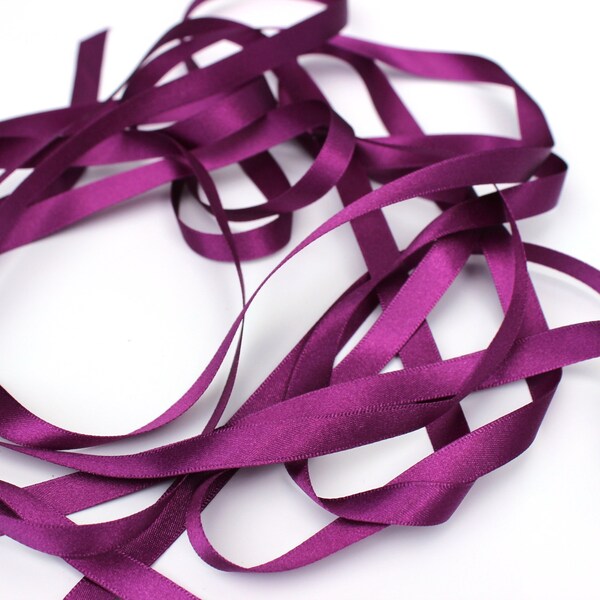 Plum Satin Ribbon - Etsy