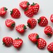 Strawberry Buttons, Children's Buttons, Novelty Buttons, Fruity Buttons ...