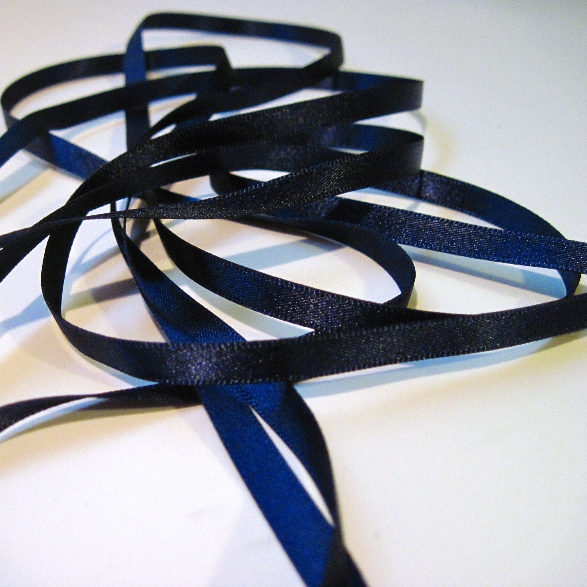 Navy Blue Satin Ribbon 10mm Navy Blue Ribbon 5m Length Blue - Etsy UK
