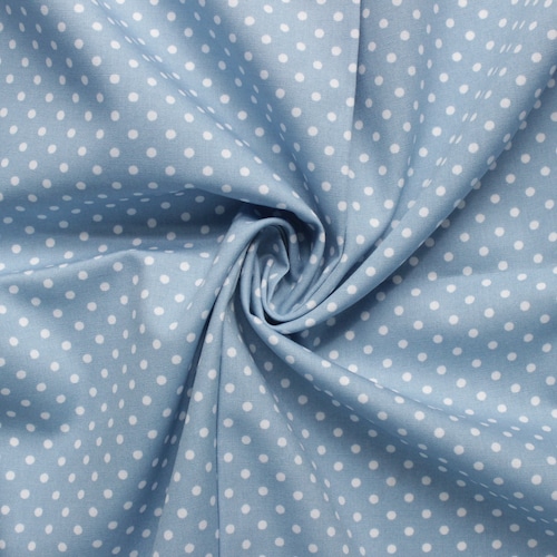 Pale Blue Spotty Quilting Cotton Fabric Baby Blue Cotton - Etsy