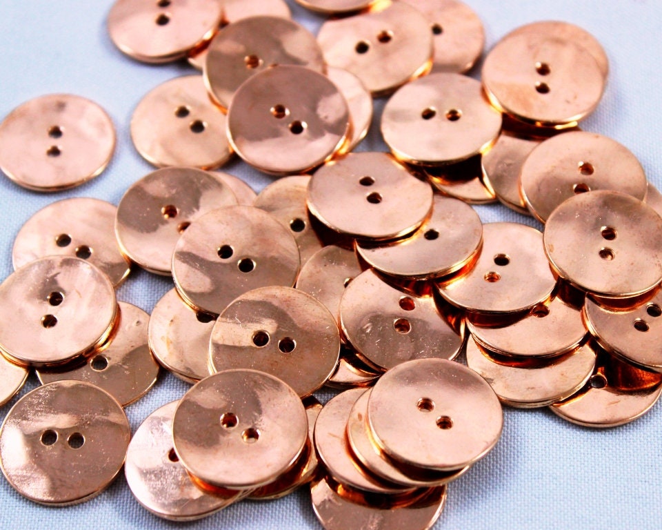Rose Gold Buttons Metallic Rose Gold Dress Buttons Rose Gold - Etsy ...