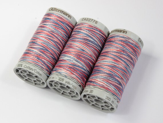 Rainbow Thread Variegated Cotton Thread Gutermann Variegated | Etsy