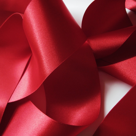 Wide Red Satin Ribbon 38mm Red Ribbon 1 1 2 Red Satin Christmas Ribbon Festive Ribbon Xmas Gift Wrapping Ribbon UK Shop Etsy