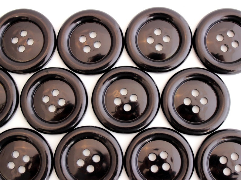 Giant BLACK Buttons Giant Plastic Buttons 5cm Extra Large - Etsy