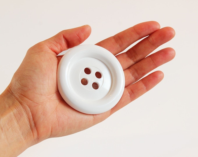 Giant Flower Buttons, Giant WHITE Flower Buttons 6.5cm, Extra Large ...