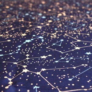 Stars and Constellations Cotton Fabric, 100% Cotton, Zodiac Print ...