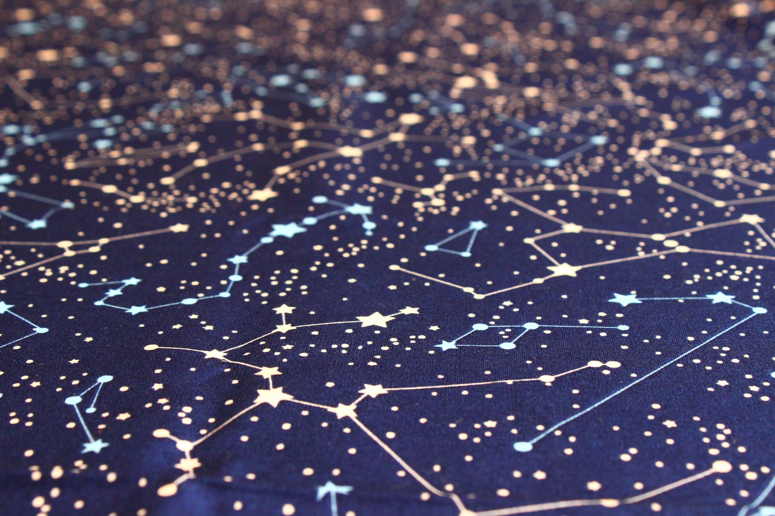 Stars and Constellations Cotton Fabric, 100% Cotton, Zodiac Print ...