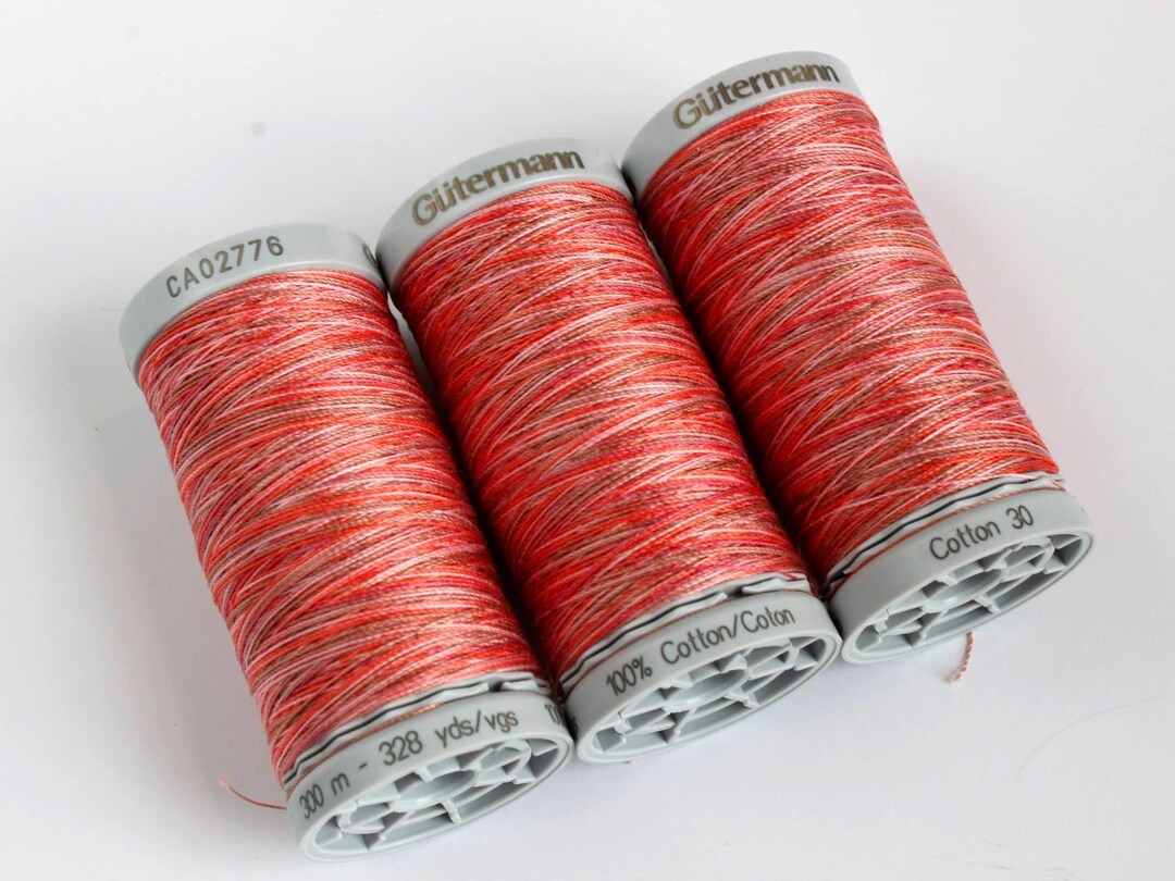 Rainbow Thread, Variegated Cotton Thread, Gutermann Variegated Sulky ...