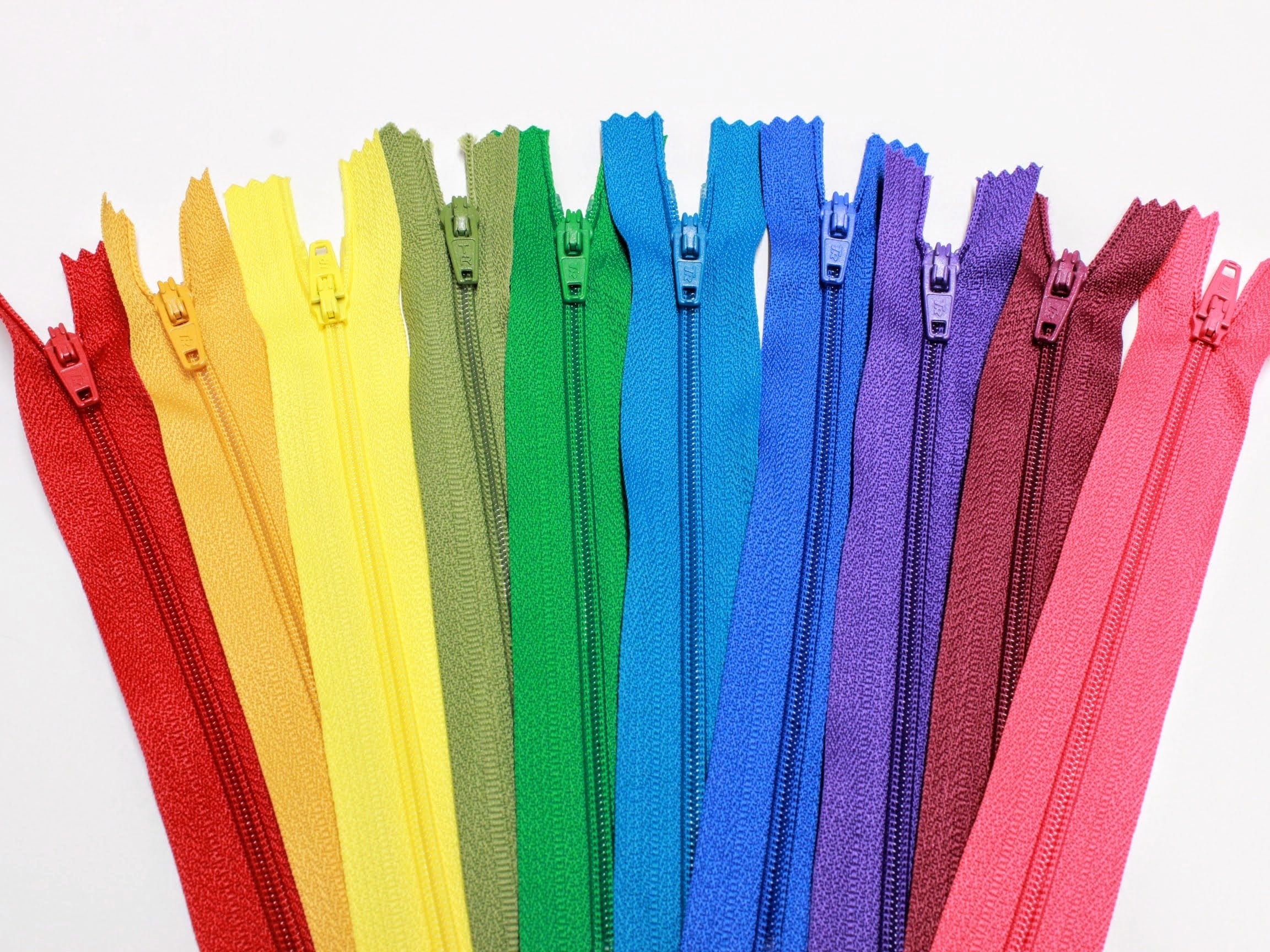10 Zips 10 Inch Zips 25cm Bright Zips Rainbow Zips - Etsy UK