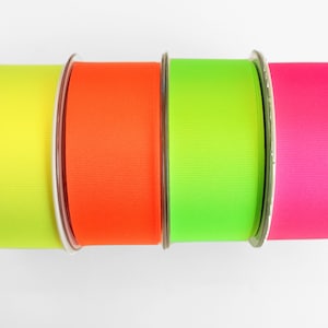 Neon GREEN Ribbon, Extra Wide Fluorescent GREEN Ribbon, Hi Viz Ribbon ...
