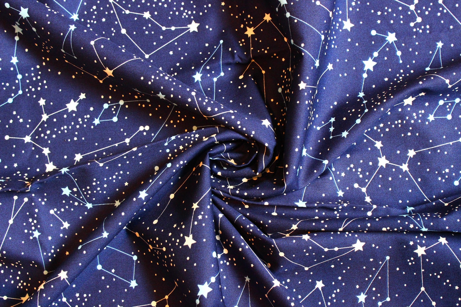 Stars and Constellations Cotton Fabric, 100% Cotton, Zodiac Print ...