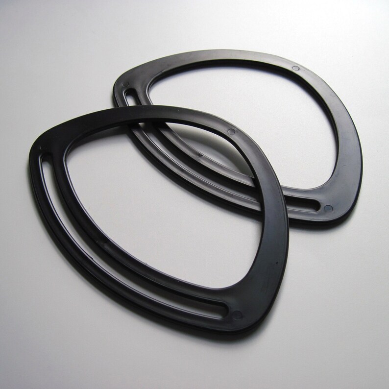 Black Bag Handles Pair of Black Bag Handles Black Triangle - Etsy