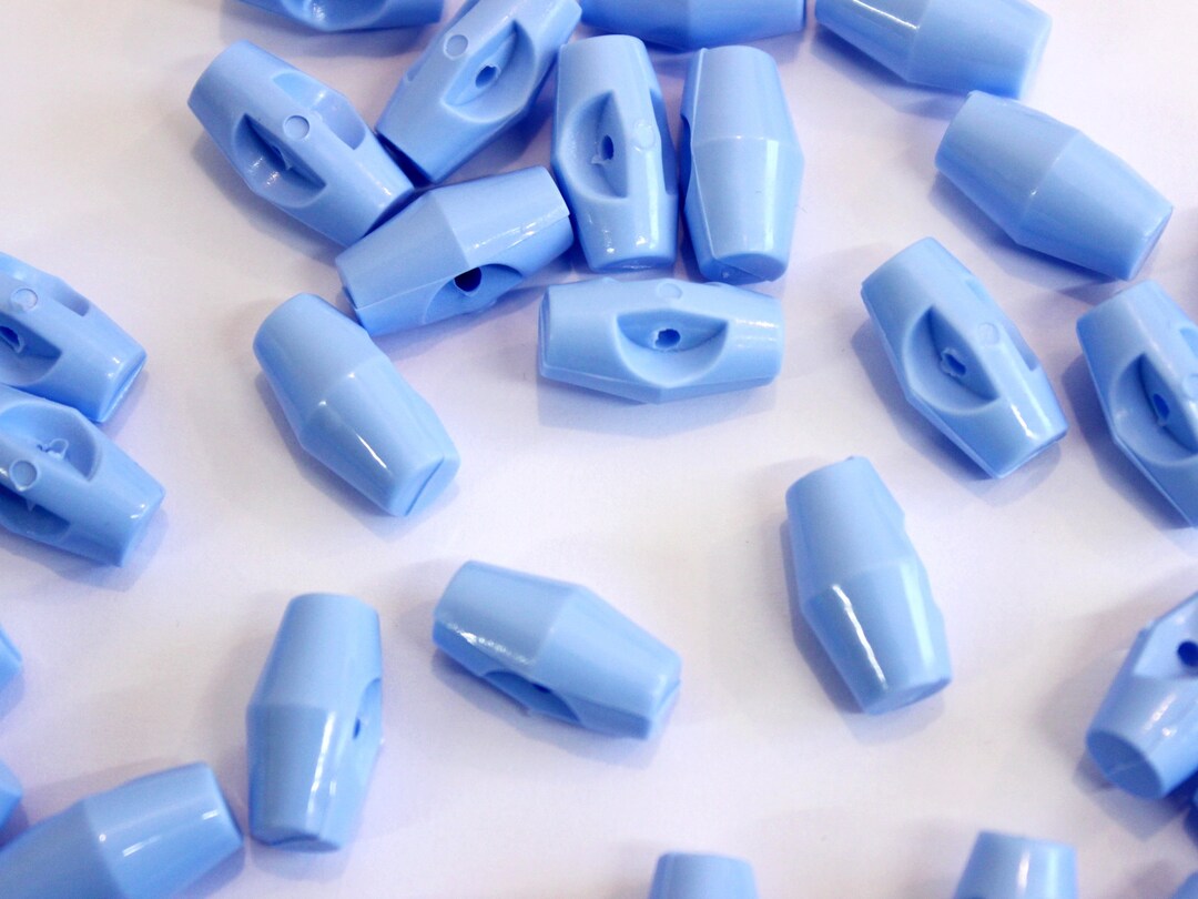 10x Mini Toggle Buttons for Children and Baby Clothes, Baby Blue Small ...