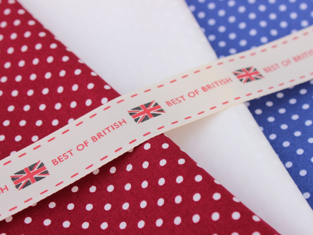 Union Flag Ribbon, Best of British Ribbon, Berisford Vintage Union Jack ...