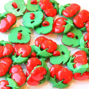 10x Cherry Buttons, Children's Buttons, Dolls Buttons, Fruity Buttons ...