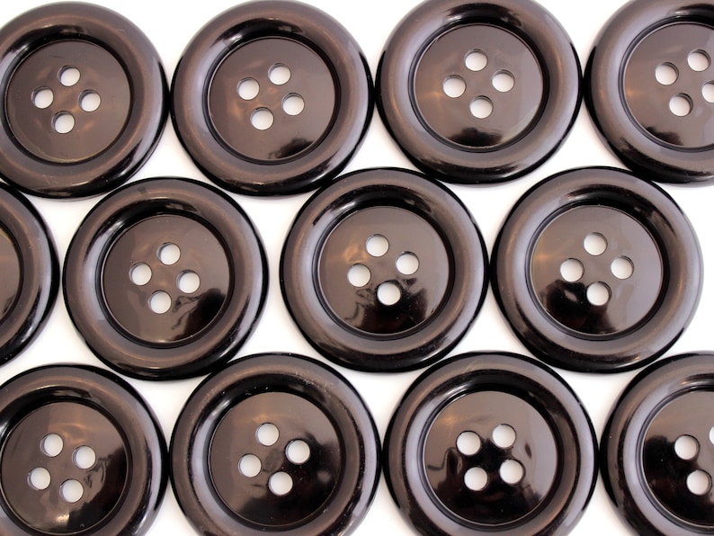 Giant BLACK Buttons Giant Plastic Buttons 5cm Extra Large - Etsy