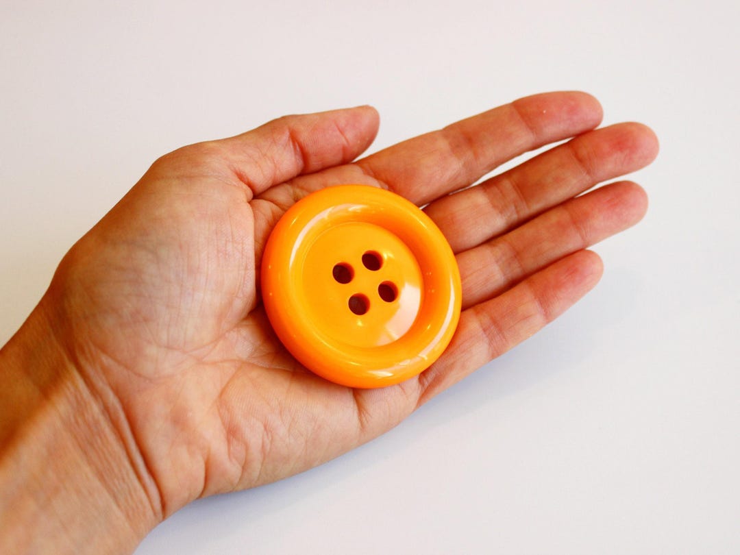 Giant ORANGE Buttons, Giant Plastic Halloween Costume Buttons 5cm ...