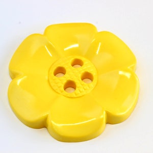 Giant Flower Buttons, Giant Yellow Flower Buttons 6.5cm, Extra Large ...