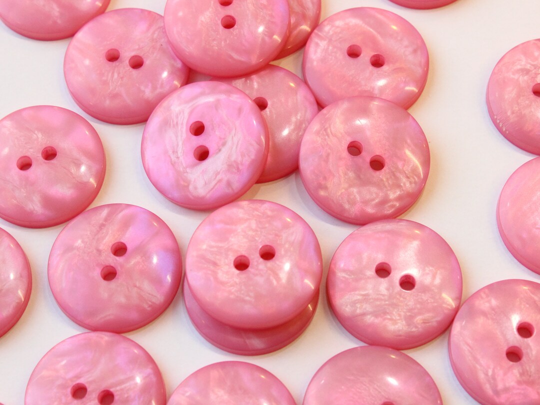 Pink Mother of Pearl Buttons, 10x Rosy Pink Mermaid Buttons, Pearly ...