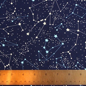 Stars and Constellations Cotton Fabric, 100% Cotton, Zodiac Print ...