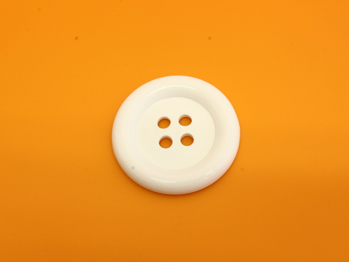 Giant WHITE Buttons Giant Plastic Buttons 5cm Extra Large - Etsy
