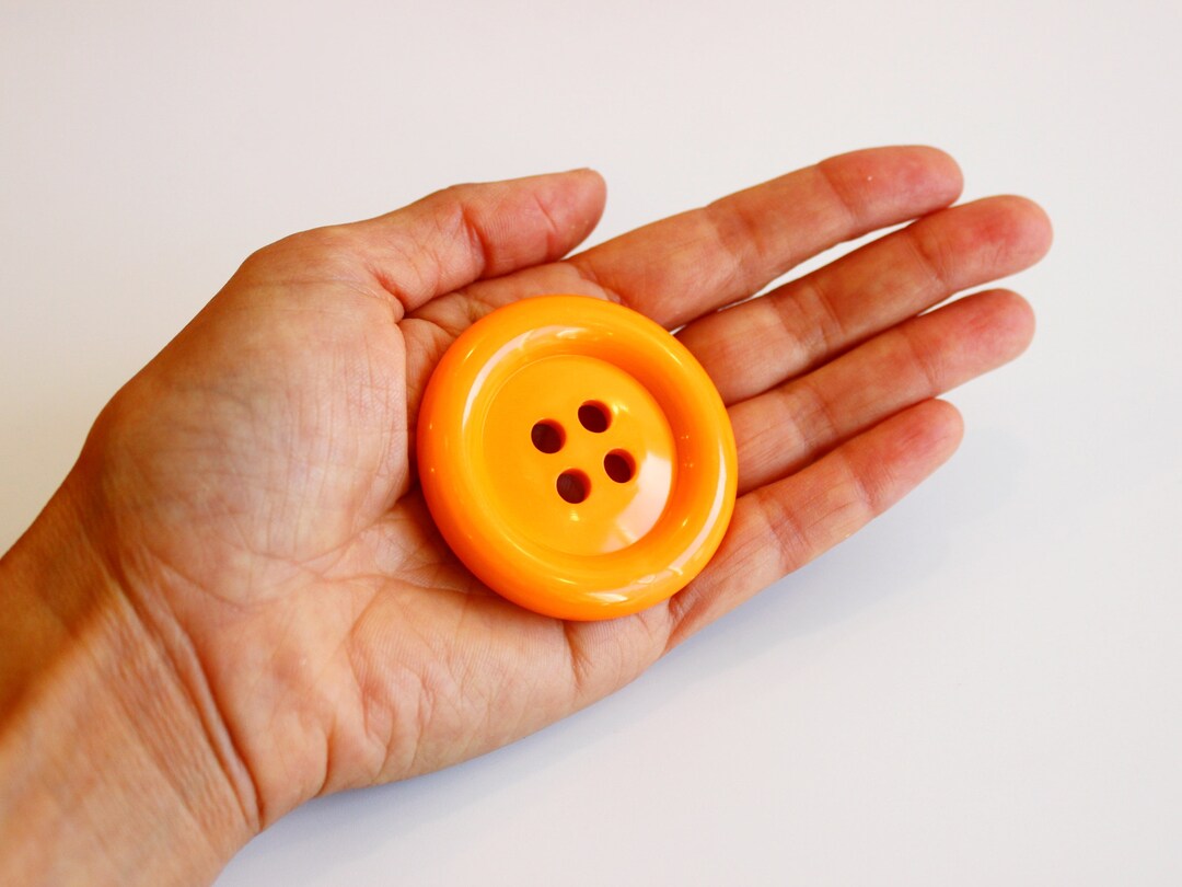 Giant ORANGE Buttons, Giant Plastic Halloween Costume Buttons 5cm ...