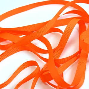Neon ORANGE Ribbon, Fluorescent Orange Ribbon, Hi Viz Ribbon, 10mm Neon ...
