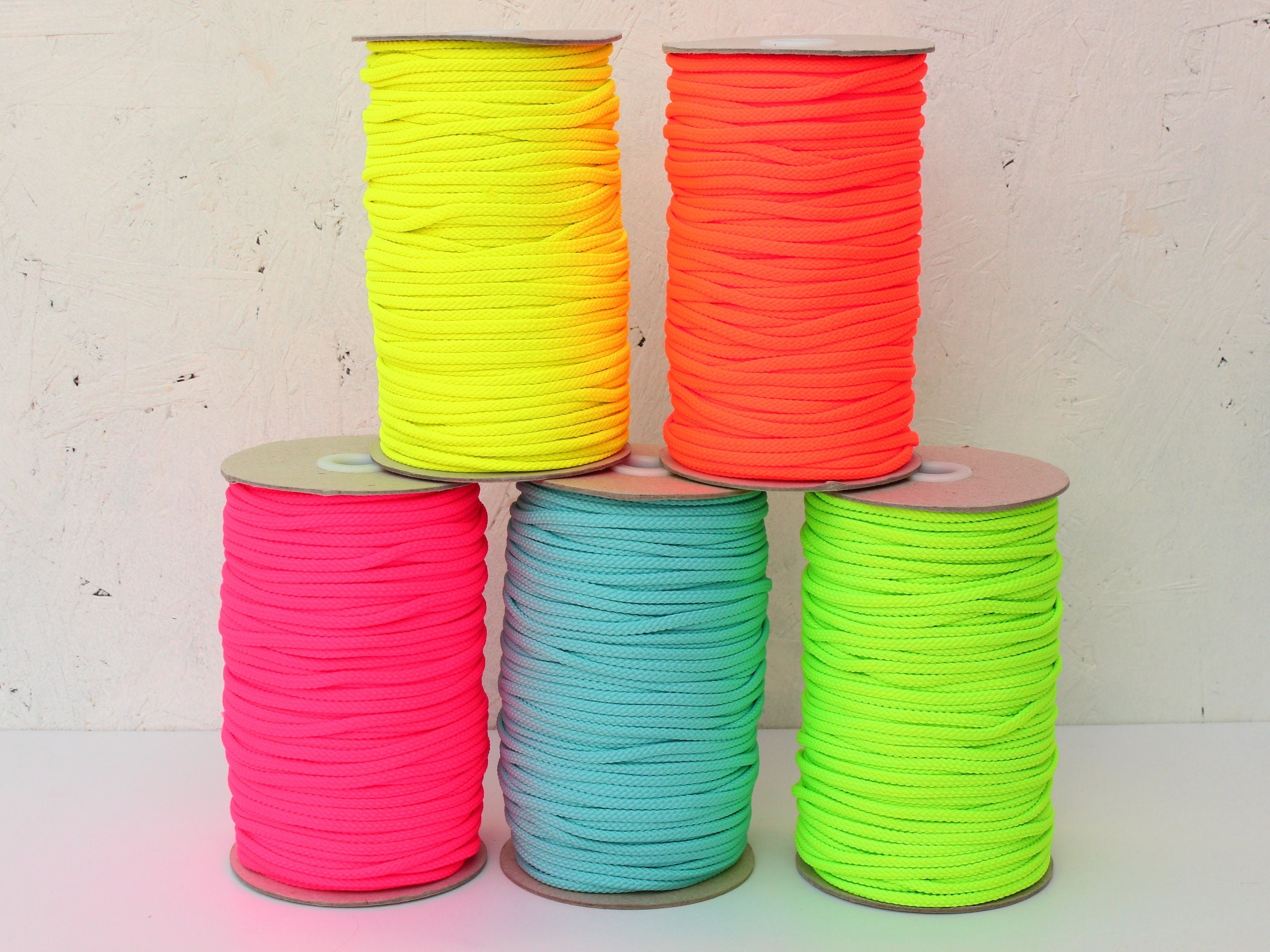 Neon YELLOW Cord Drawstring Neon Yellow Drawstring Cord Bag - Etsy