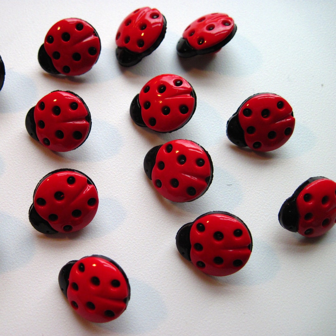 Ladybird Buttons, Lady Bird Buttons, Childrens Buttons, Ladybug Buttons ...